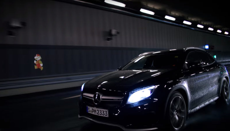Le Mercedes GLA fait la course avec Super Mario - blog Kidioui.fr